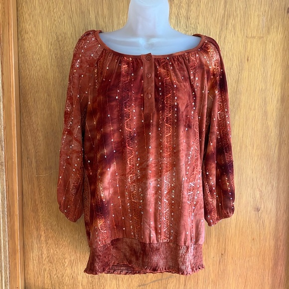 Dress Barn | Tops | Boho Style Blouse Dress Barn Sz Xl | Poshmark